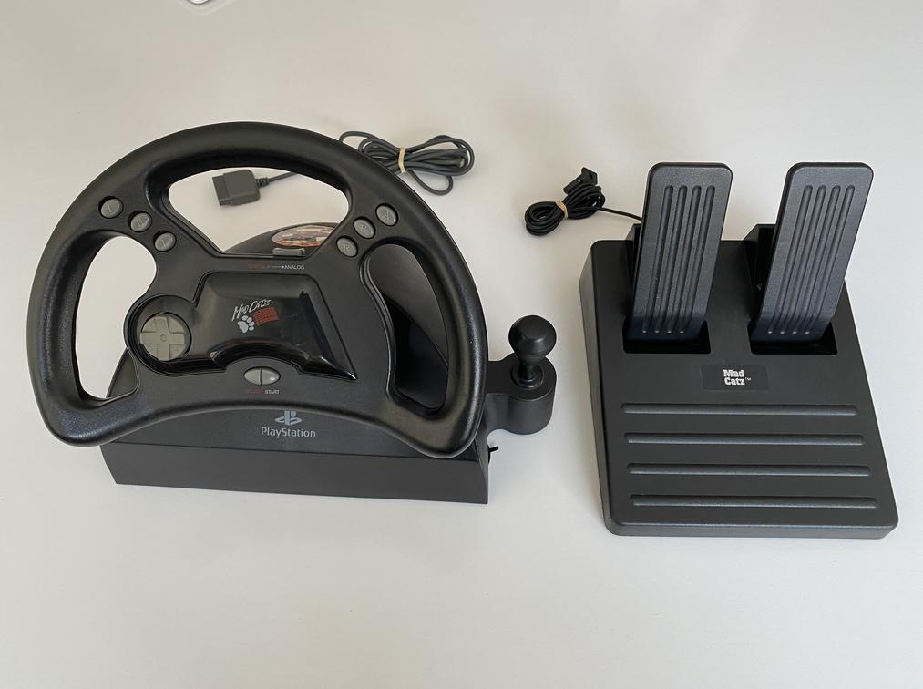 Sony PlayStation PS1 Mad Catz Racing Steering Wheel and Pedals | GameFleets