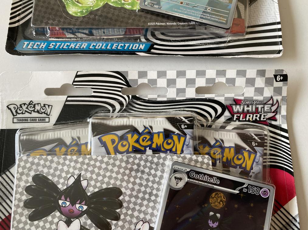 Pokemon TCG Black Bolt and White Flare Tech Sticker Collection Pair ...