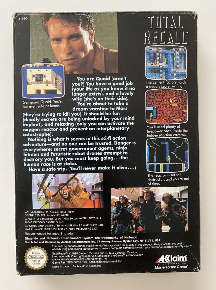 Total Recall Boxed (Nintendo NES) | GameFleets